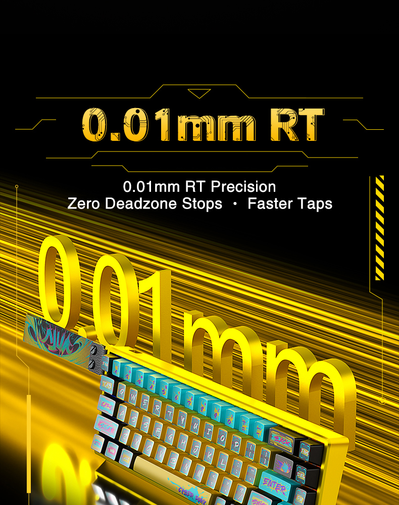 AULA Aluminum Magnetic Keyboard WIN68HE Ultra 68Keys RGB Wired 8K RT ...