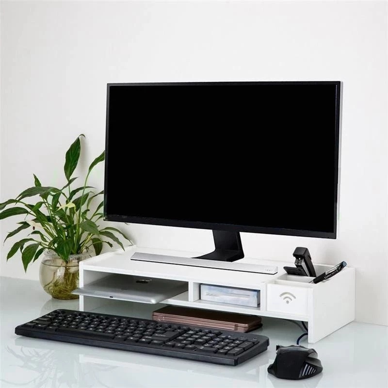 CLICK SHOPE Computer Monitor Elevated Rack 2 Layer Office Desk Monitor ...