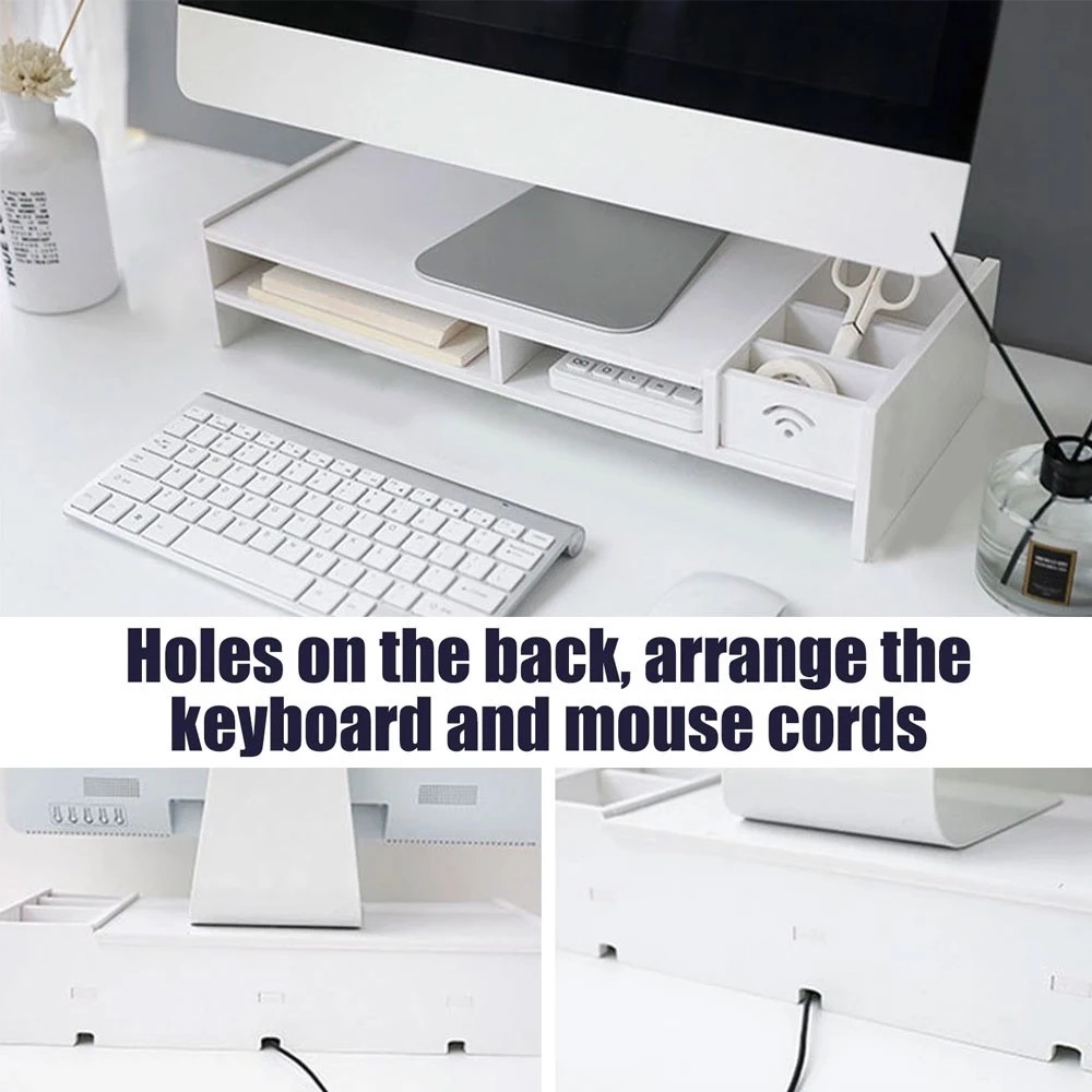 CLICK SHOPE Computer Monitor Elevated Rack 2 Layer Office Desk Monitor ...