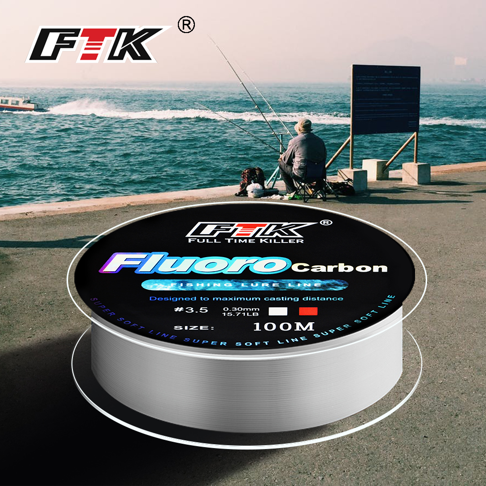 100M Fluorocarbon Coated Leader - 4.1-34.3LB Carbon Fiber Sinking Line ...