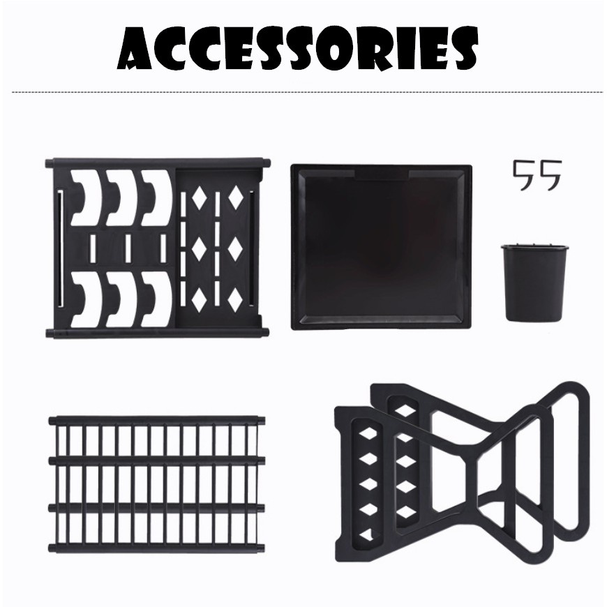 Double layered kitchen storage rack dish drain rack multifunctional ...