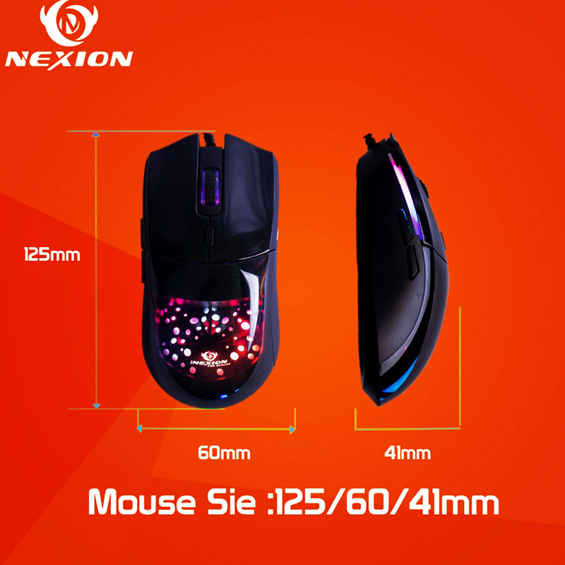 Nexion Wired Gaming Mouse RGB Breathing Light Optical Speed Mouse For ...
