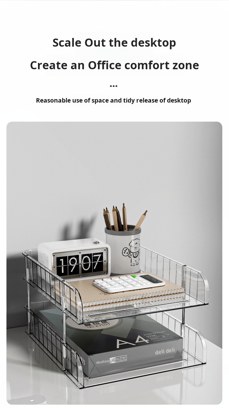 Transparent & Stackable! Acrylic Multi - layer File Rack Making A4 ...