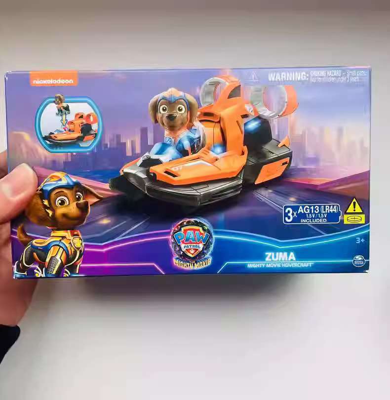 Paw Patrol: The Mighty Movie, Toy Jet Boat with Zuma Mighty Pups Action ...