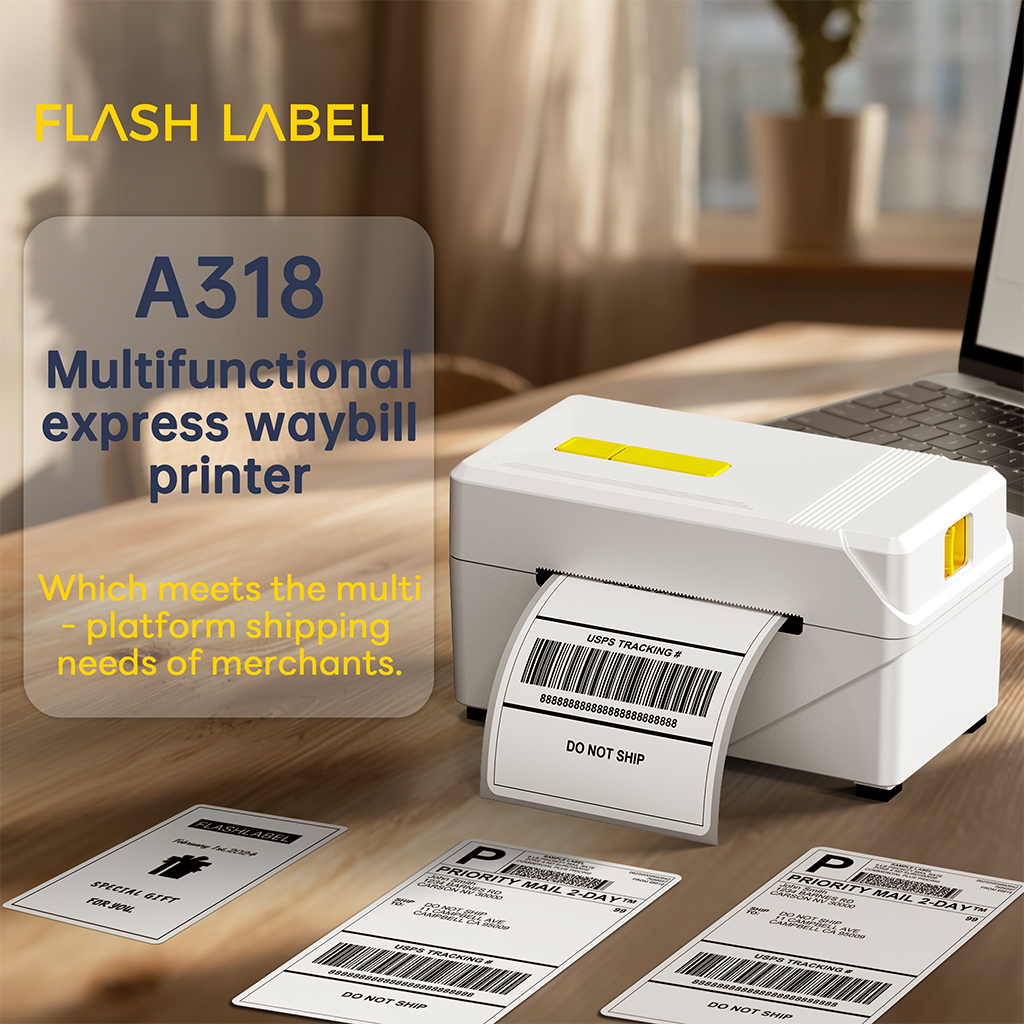 A7 Size Thermal printer A318, A7（76*130mm) 3 inch Bluetooth Waybill ...