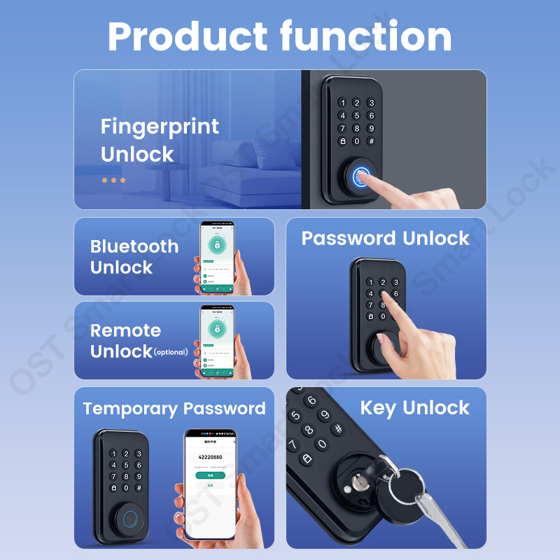 Tuya Smart Door Lock with Remote Unlock Digital Password IC Card ...