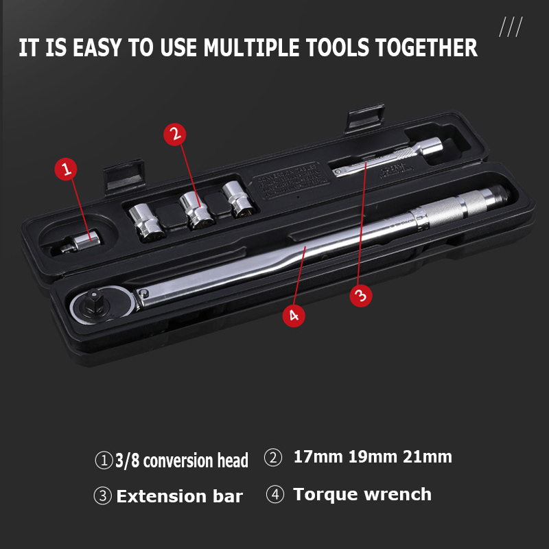 Preset adjustable torque wrench 1/2" 28-210nm / 3/8” 19-119nm / 1/4” 5 ...