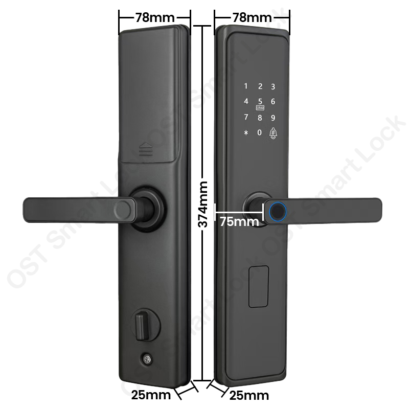 Smart Door Lock with Doorbell Fingerprint/IC card/Passcode Electronic ...