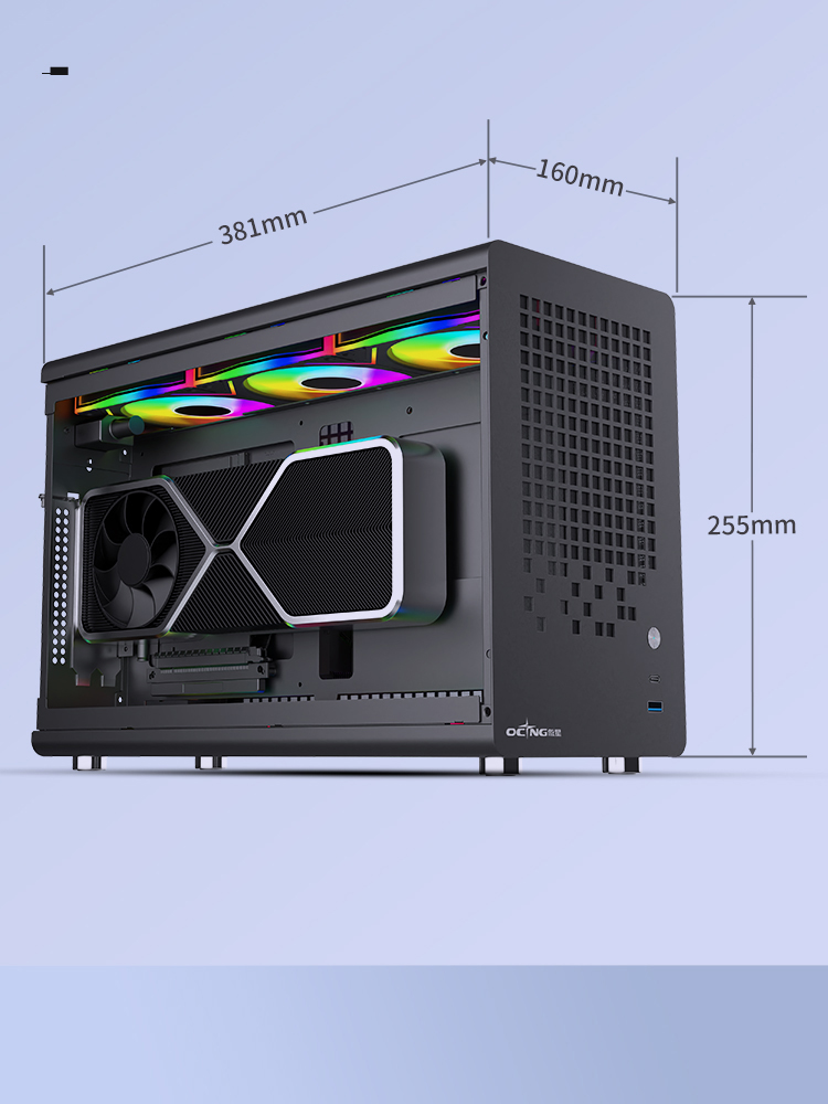 WeiJie PRO ITX Case 15.5L Glass Side Transparency Portable Chassis ...