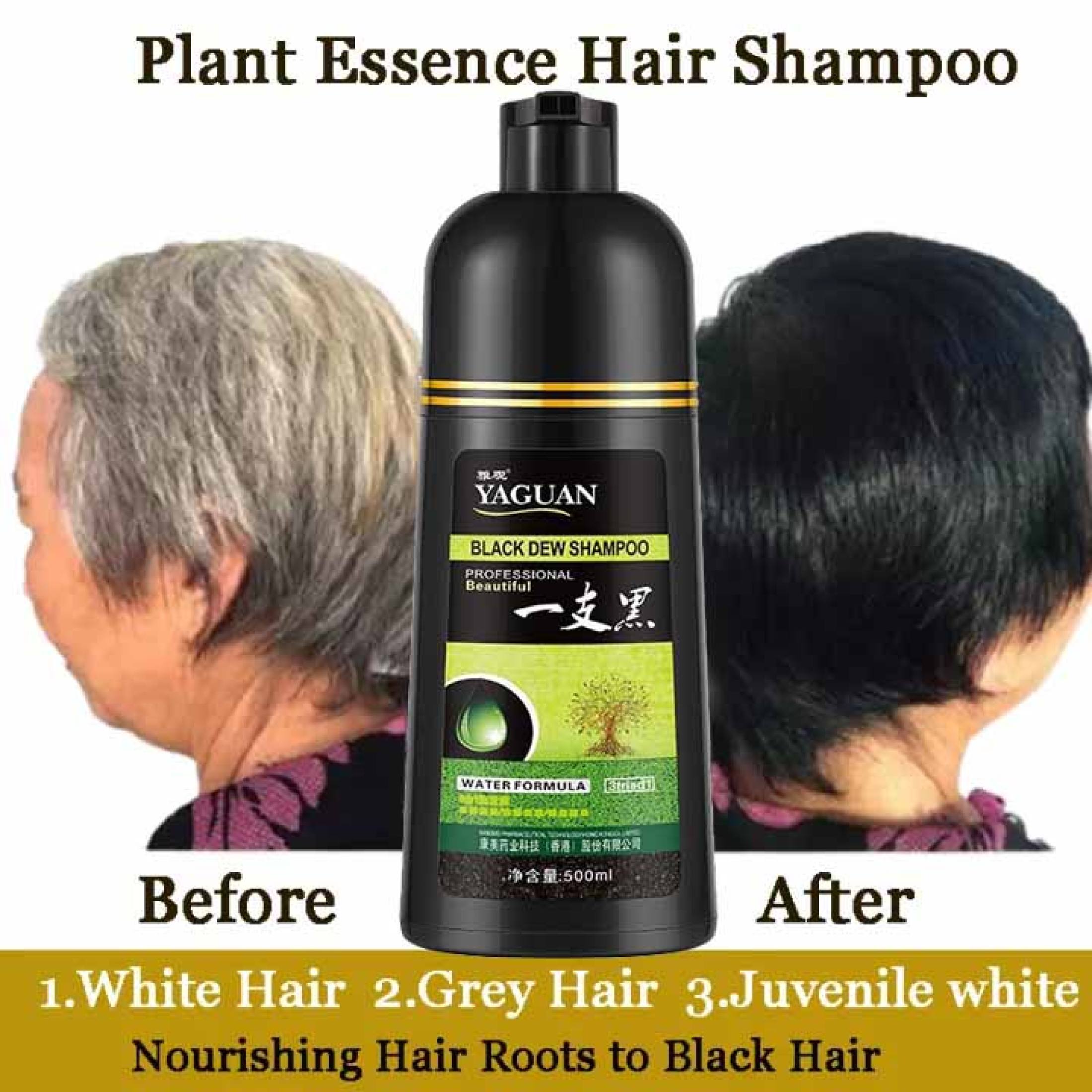 500ml [BUY 1 TAKE 1] Herbal Blackening Hair Dye Shampoo Non-irritating ...