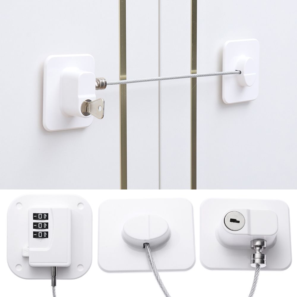 Baby Safety Refrigerator Lock With Keys Infant Cabinet Locks Sliding ...