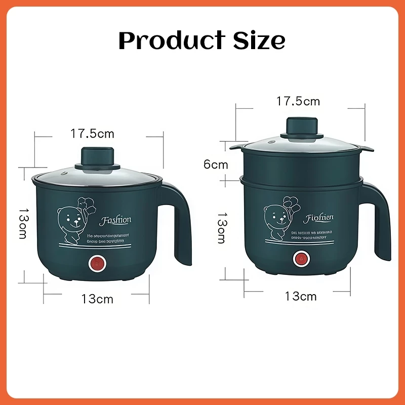 1CHOISE Mini Rice Cooker 2L Portable Non Stick Inner Pot Multi Function ...