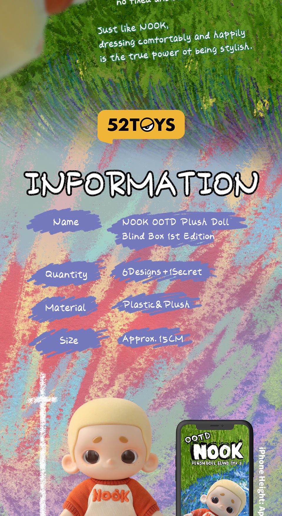 52TOYS NOOK OOTD Plush Doll Blind Box—1st Edition Figure Toy | Shopee ...