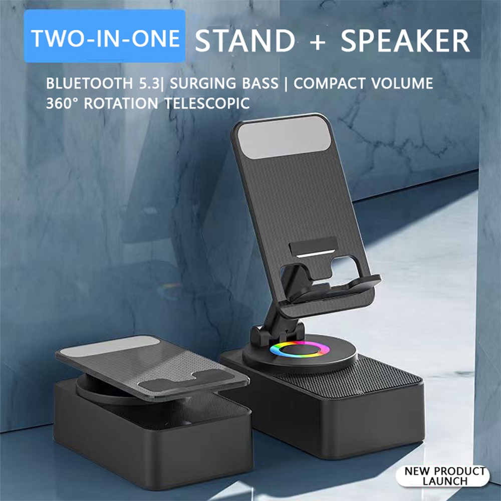 【COD】2 in1 Phone Holder Portable Speaker with Bluetooth with Phone ...