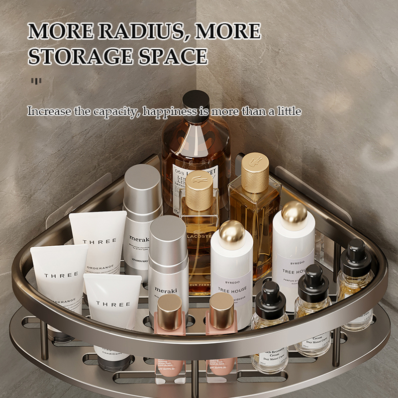 XTEN Space Aluminum Bathroom Rack Stainless Bathroom Organizer Storage ...