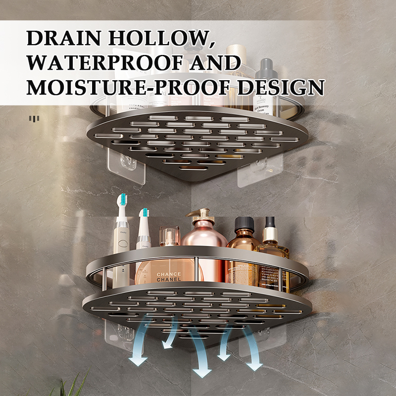 XTEN Space Aluminum Bathroom Rack Stainless Bathroom Organizer Storage ...