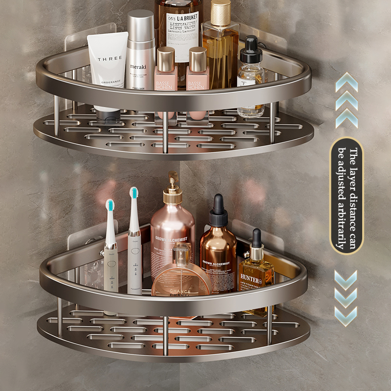 XTEN Space Aluminum Bathroom Rack Stainless Bathroom Organizer Storage ...