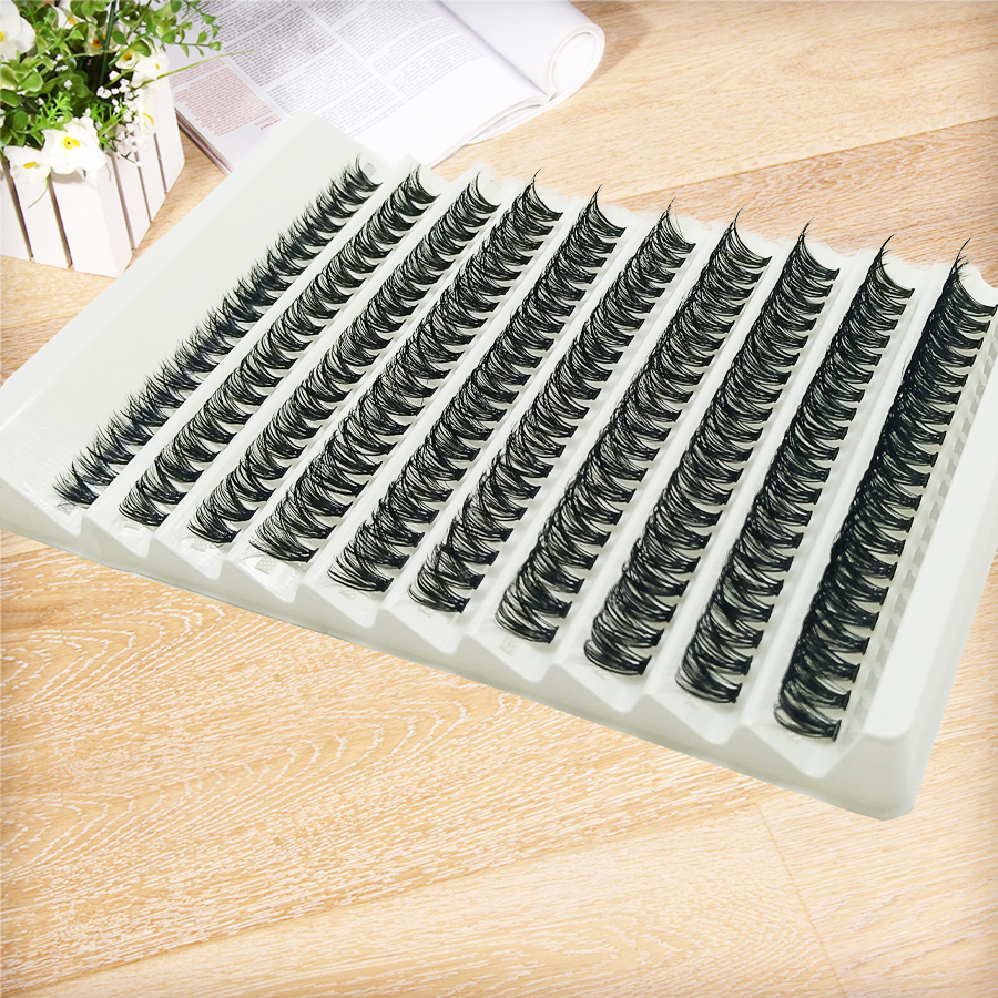 200 D-Curl Lash Clusters, Assorted Lengths, Reusable Eyelash Extensions ...