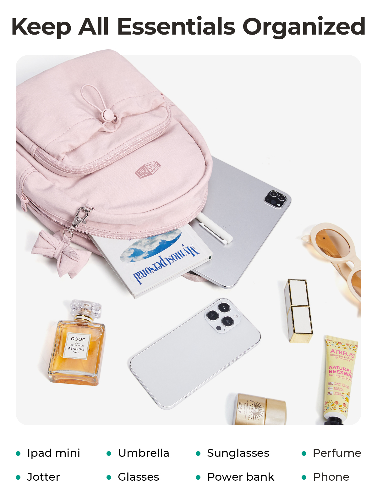 BAGSMART Trendy Mini Backpack for Women Lightweight Cute Casual Daypack ...