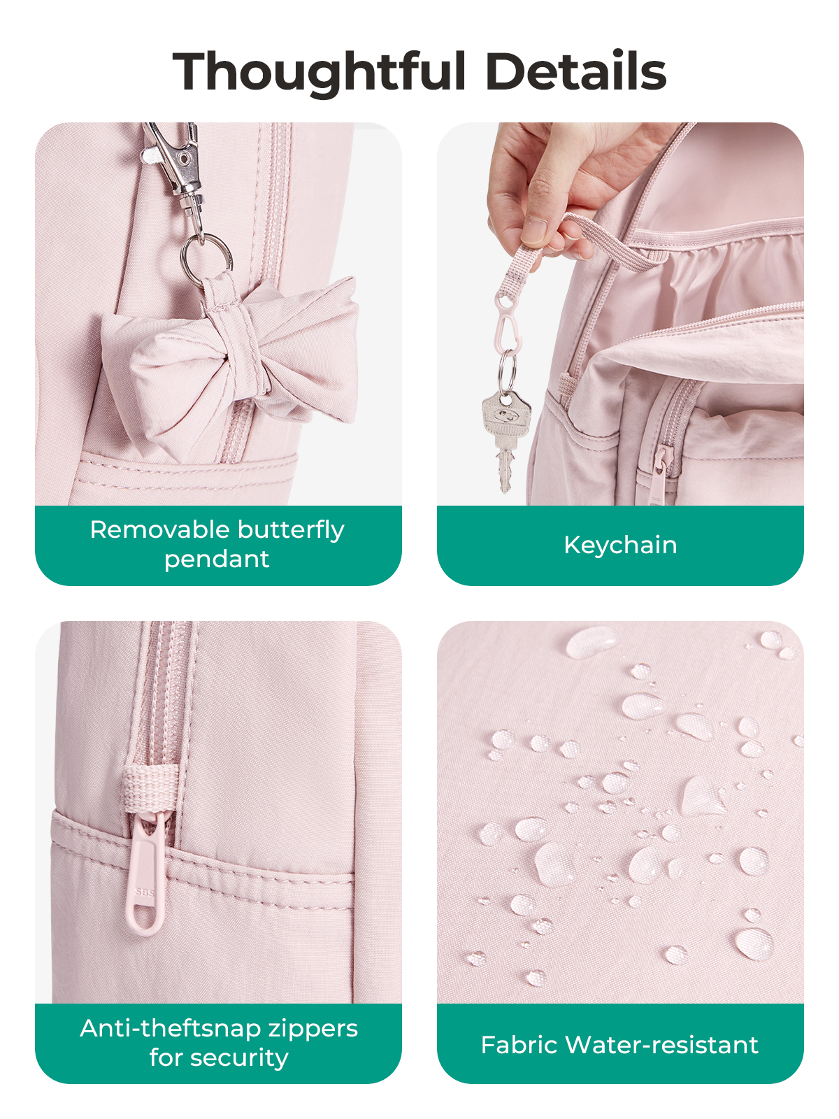 BAGSMART Trendy Mini Backpack for Women Lightweight Cute Casual Daypack ...