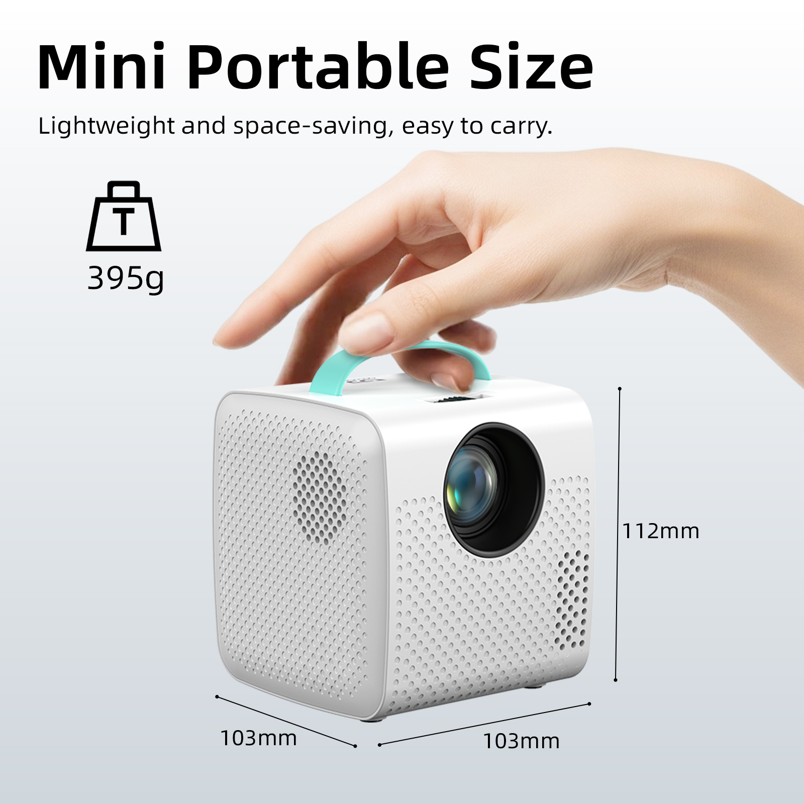 GOOJODOQ Mini Portable Projector With Bluetooth 1080P Speaker HDMI Wifi ...