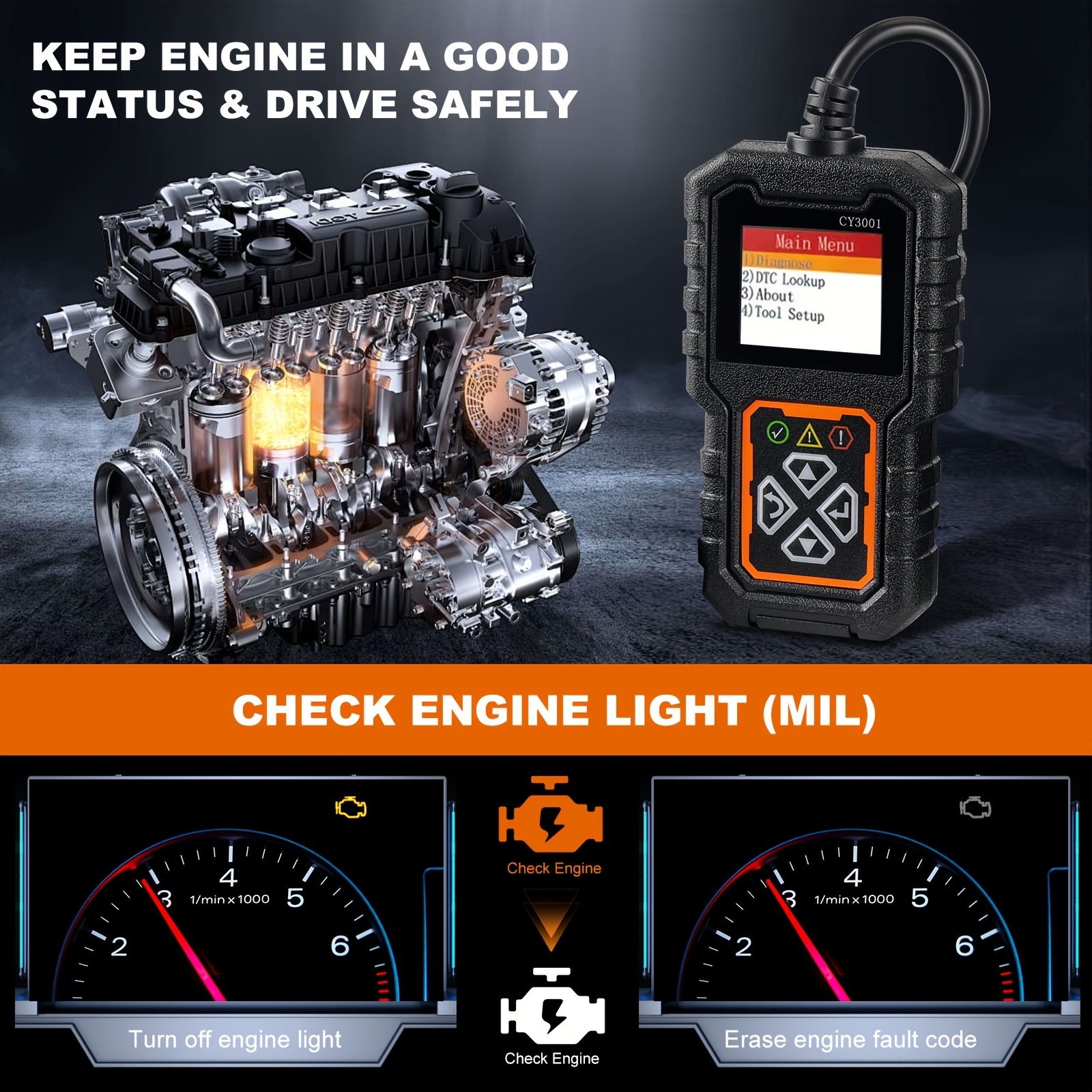 OBD2 Scanner - A diagnostic tool for reading and erasing engine faults ...