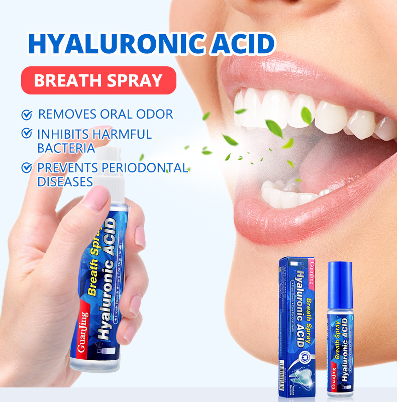 GuanJing Hyaluronic Acid Oral Mist — Moisturizing & Cooling Spray for ...