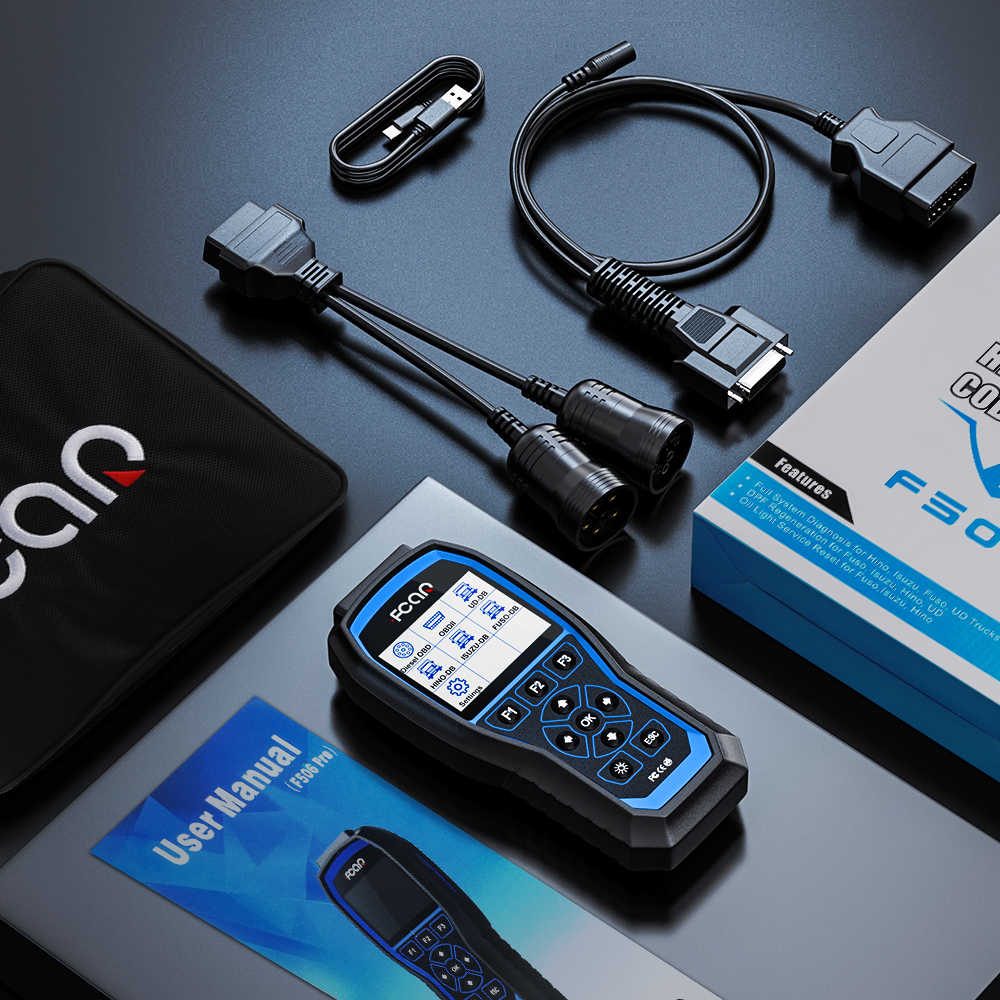 FCAR F506 PRO 12V 24V Diesel Heavy Duty Truck OBD2 Scanner DPF Reset ...