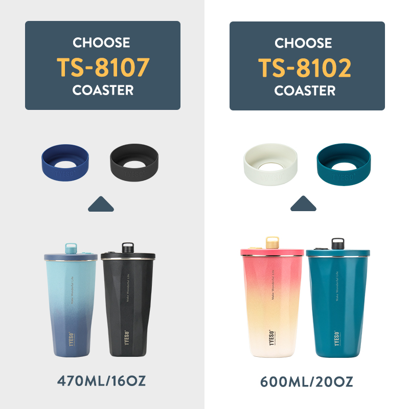 TYESO 2025 New Vacuum Insulated Tumbler 600ml/20oz Keep Cold And Hot ...
