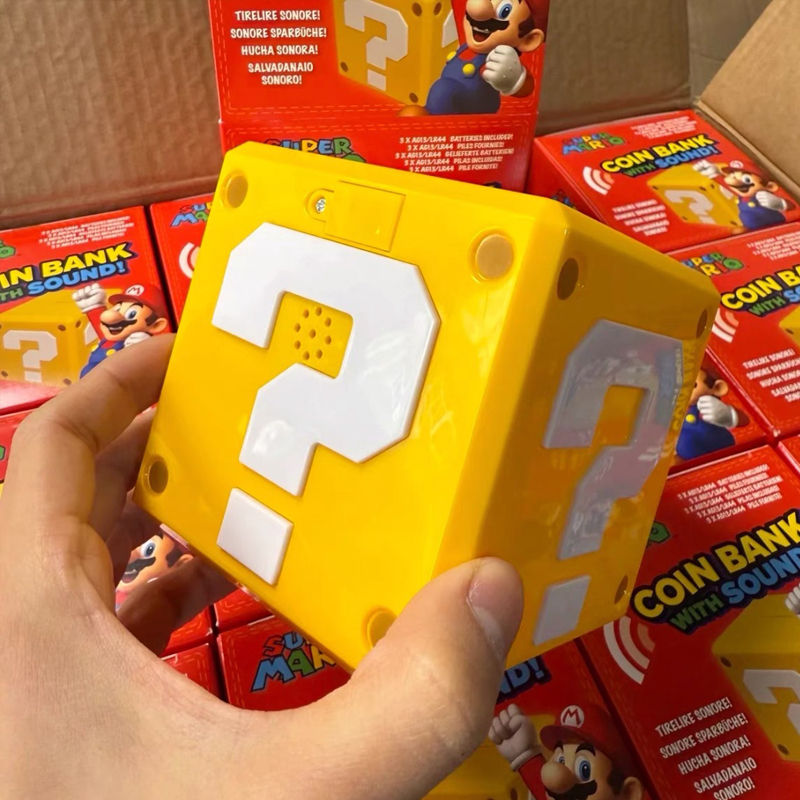 11cm Super Mario Money Box Creative Sound Style Coin Piggy Bank PVC ...