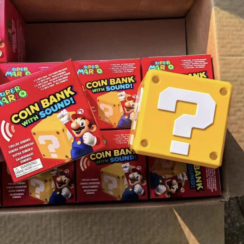 11cm Super Mario Money Box Creative Sound Style Coin Piggy Bank PVC ...