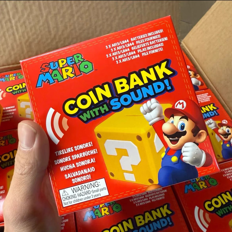 11cm Super Mario Money Box Creative Sound Style Coin Piggy Bank PVC ...