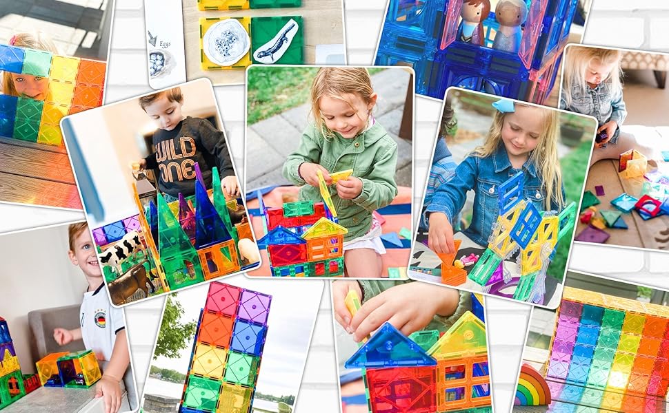 NIKO Magnetic Building Blocks Magnetic Tiles Magnetic Stick Toys Big ...