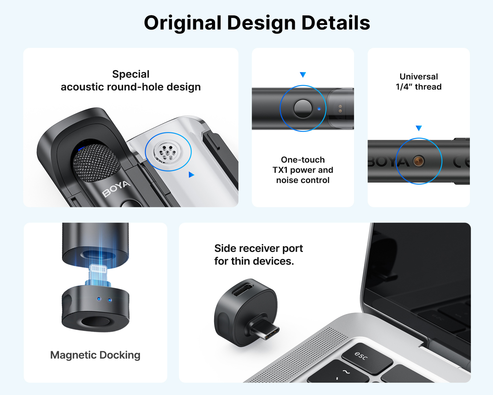 BOYA Magic Wireless Microphone 4 forms in 1 Mini Mic AI Noise ...