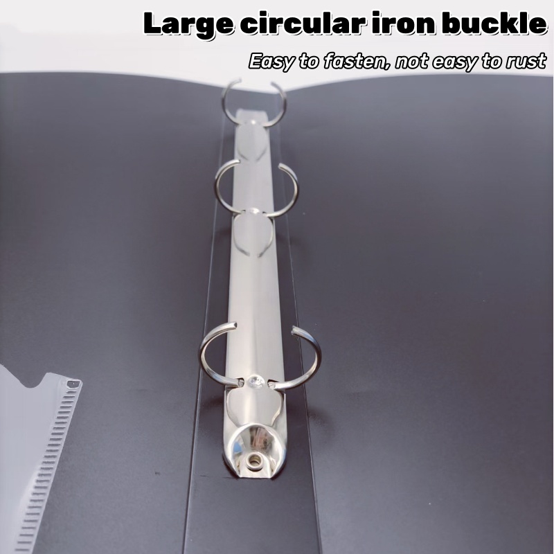 Long Size 3Rings Binder with Pockets Arch File Iron Ring Binder Folder ...