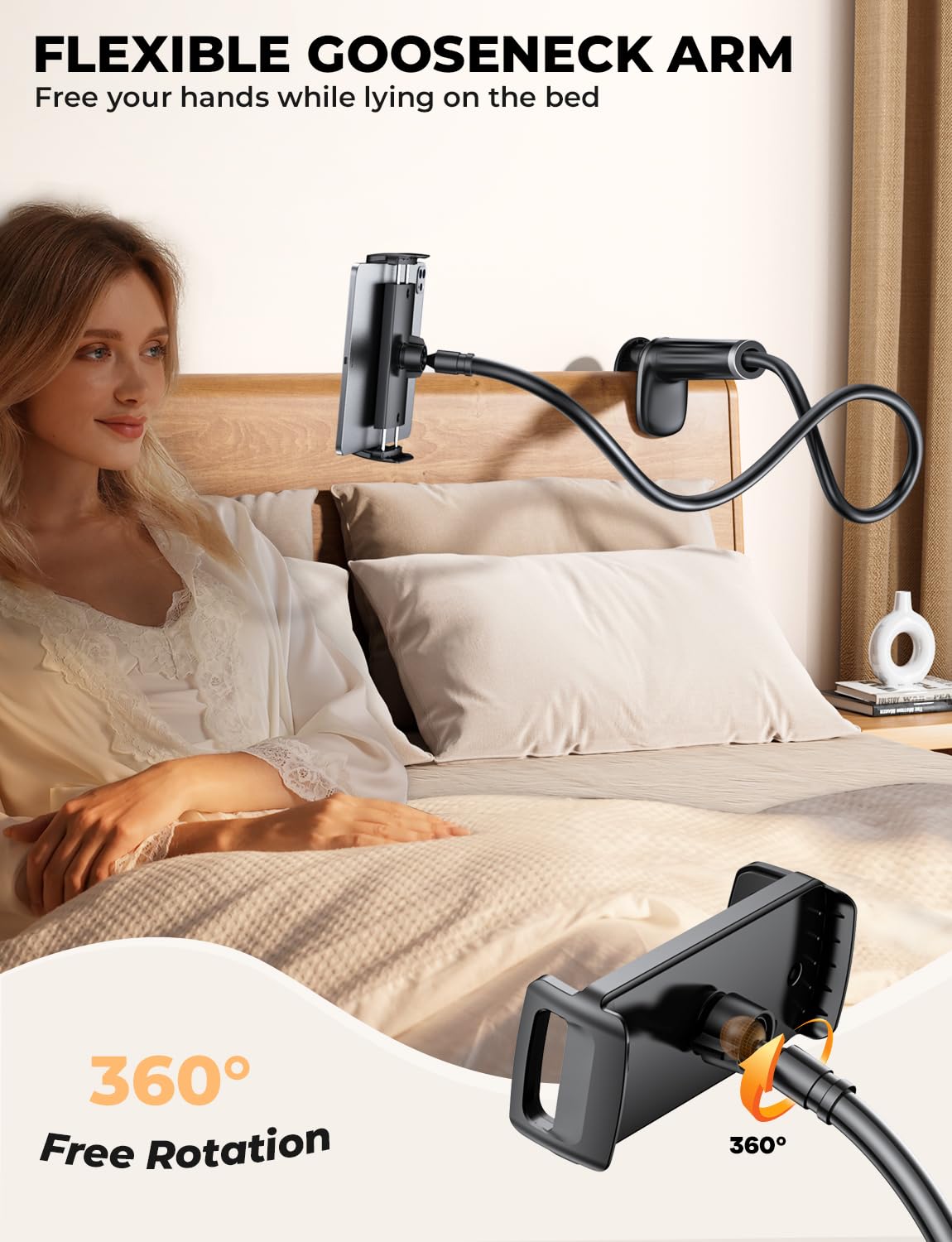 Flexible Lazy Pod Stand Mount Phone Holder 360 Mount Clip Bracket ...