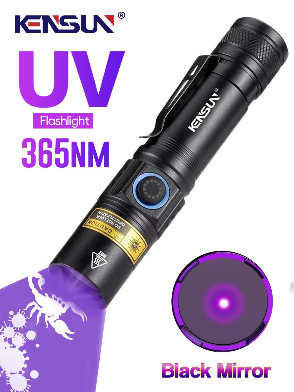Ultraviolet Flashlight - Pet Stain, Scorpion, Mineral and Leak ...