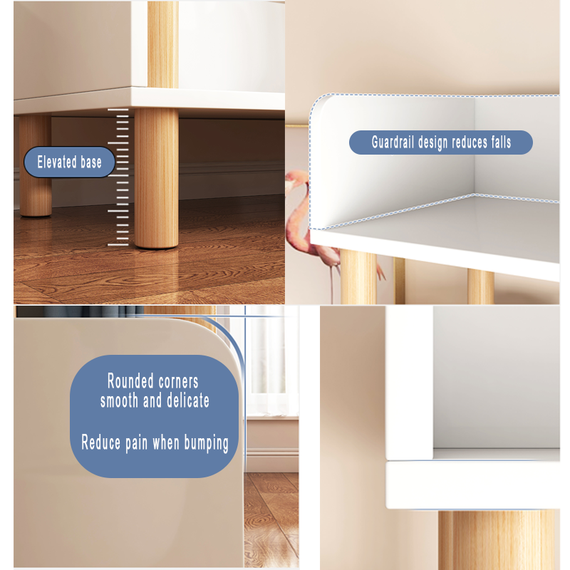 Wooden Book Shelf Moisture-resistant Organizer Multipurpose Storage ...