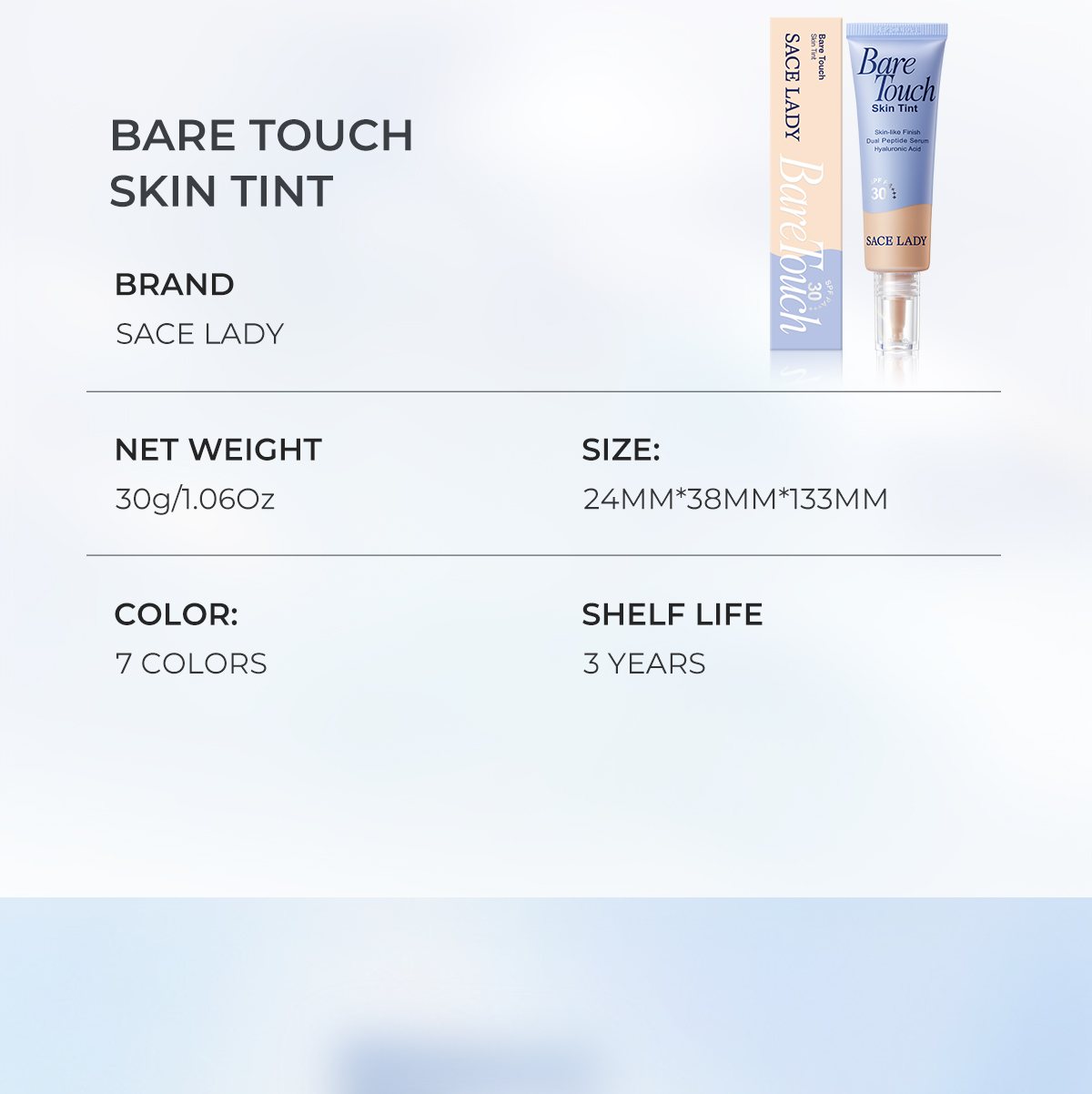 SACE LADY Sunscreen Foundation Natural Matte Primer Skin-like Finish ...