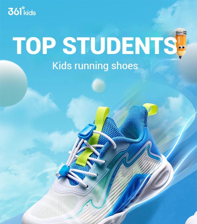 361 Degrees Kids Boys Running Shoes Large Mesh Breathable Professional ...