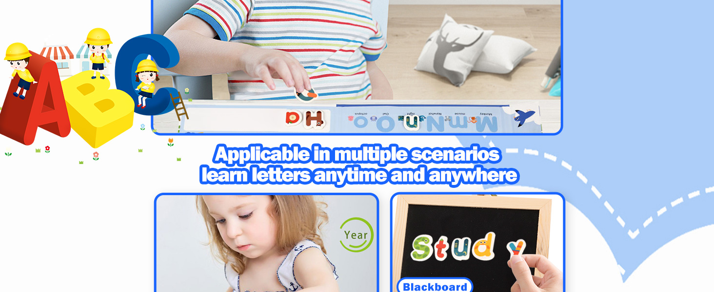 NIKO Magnetic Alphabet ABC Letters Spelling Book Early Education Toy ...