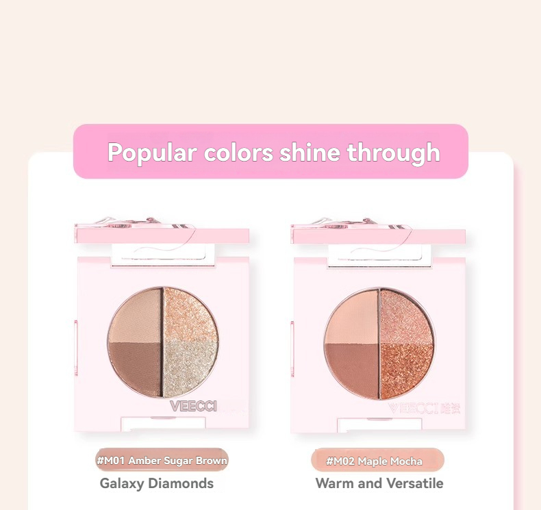 VEECCI Mini Eyeshadow Palette Small but pigmented Matte Shimmer Shades ...