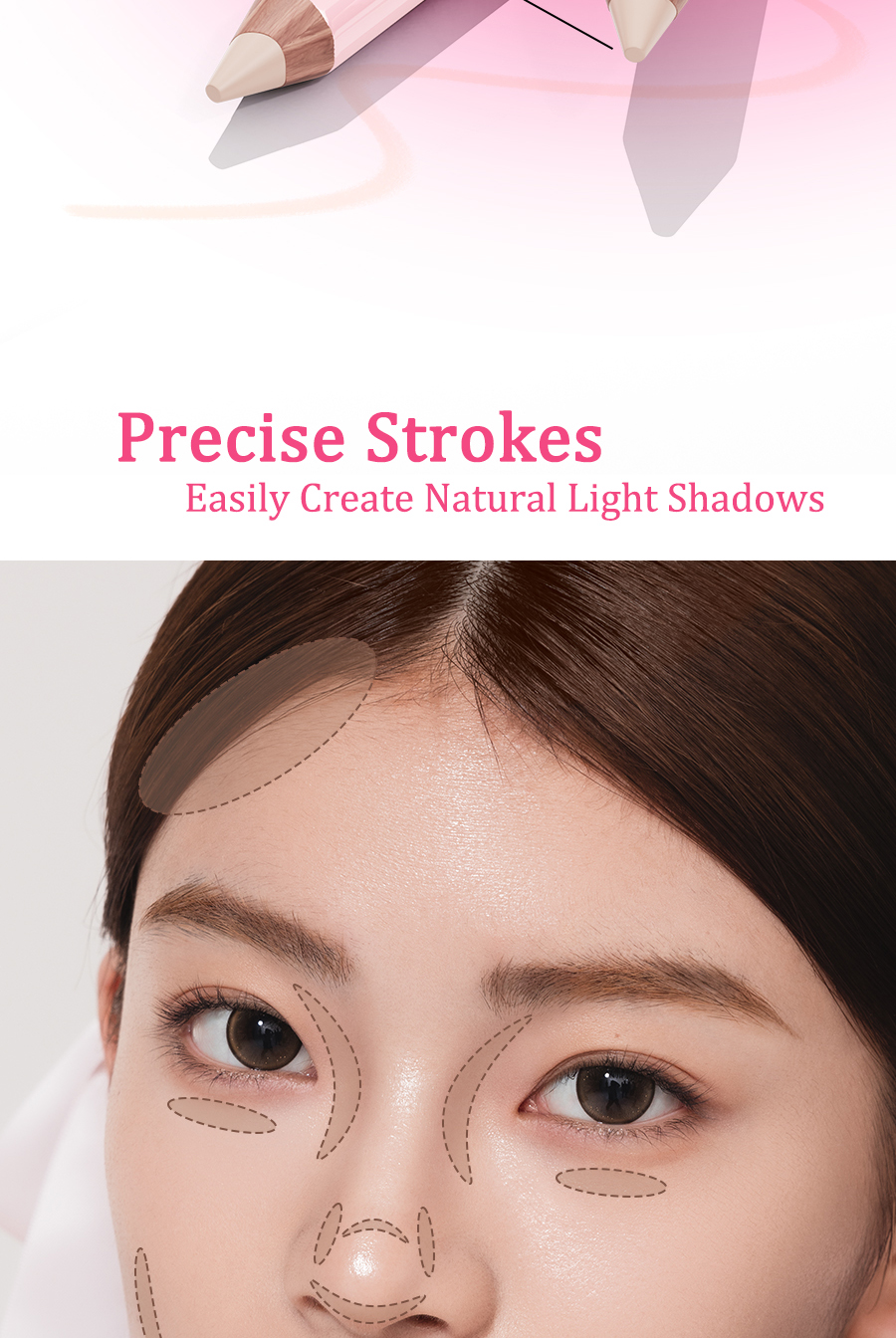 VEECCI Contour and Highlighter Stick Brighten 3D Contour Pencil Double ...
