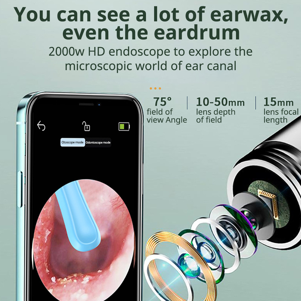 Wireless Smart Visual Earwax Cleaner Ear Cleaner With Light Camera with ...