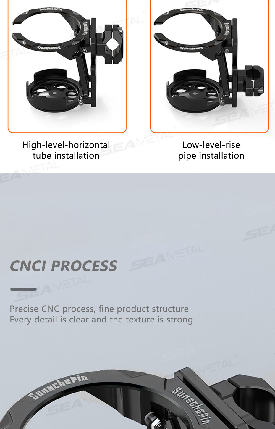 SEAMETAL Motorcycle Cup Holder Foldable Plastic Anti-Vibration Water ...