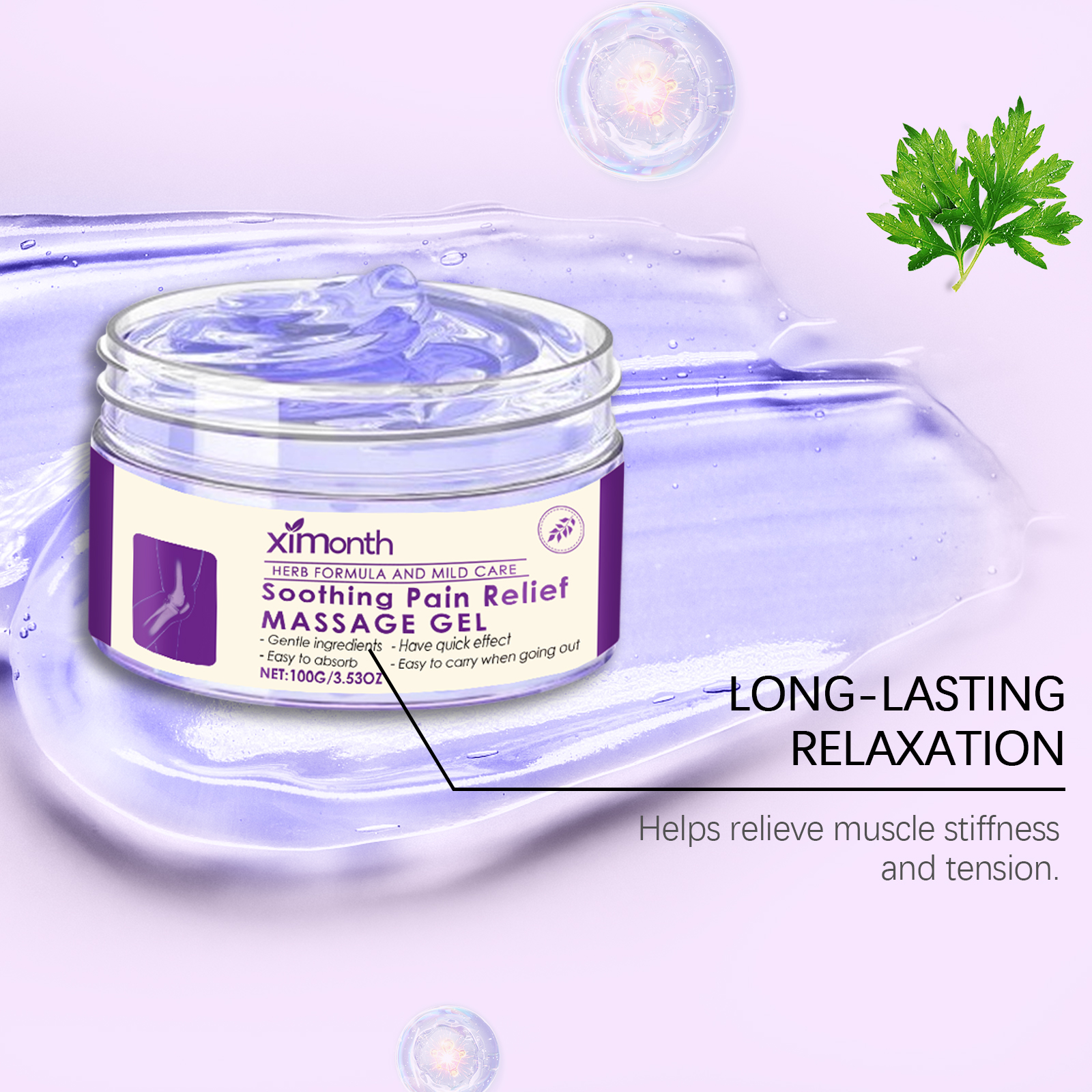 Ximonth Muscle Relief Gel For Joint Care, Pain Relief, Knees Elbows ...