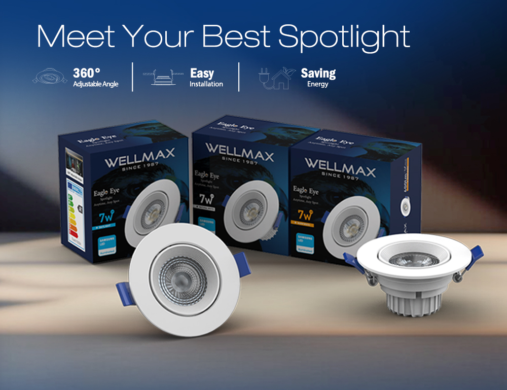 WELLMAX Adujustable Downlight Adopt SAMSUNG LED Chip Changeable with ...