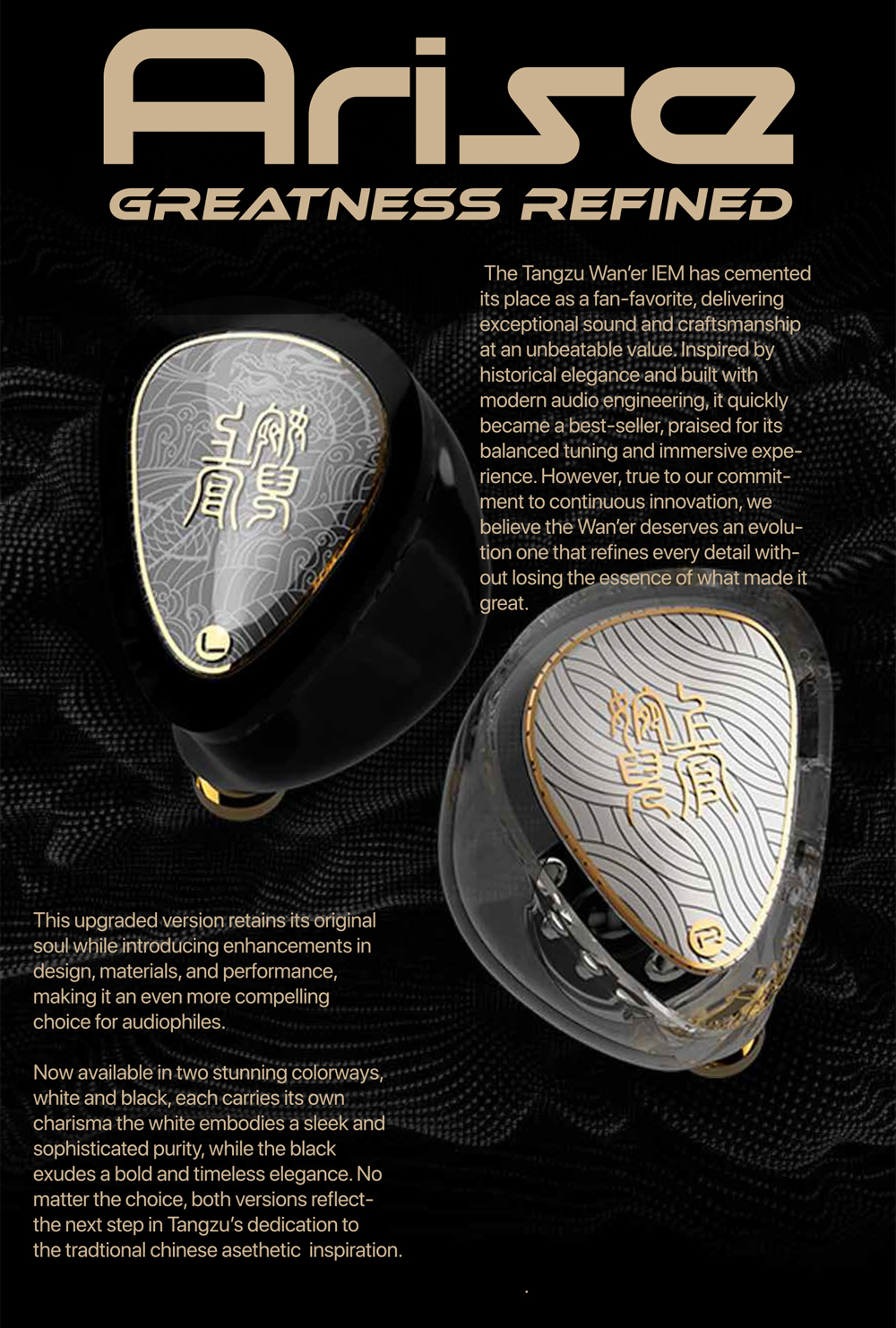 FAAEAL TANGZU WANER 2 Jade Dragon Headset Unique Shell HiFi DJ Monitor ...