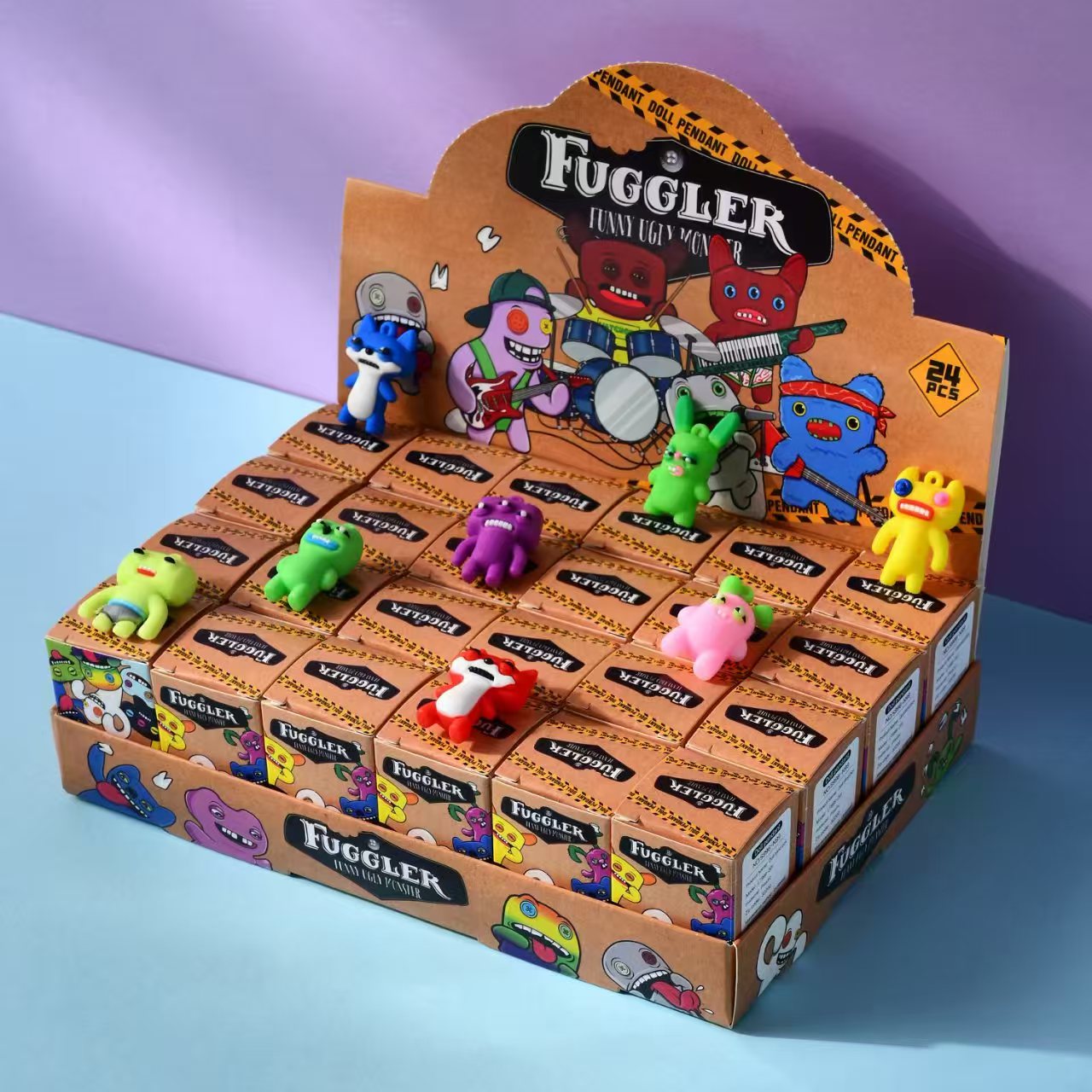 Fuggler keychain blind box mini ugly Monster figure keyring funny anik ...