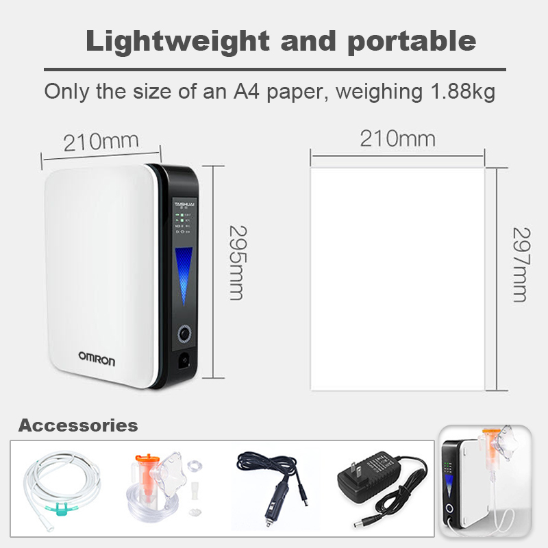 Omron Portable Oxygen Concentrator 1L Mini Oxygen Concentrator Suitable ...